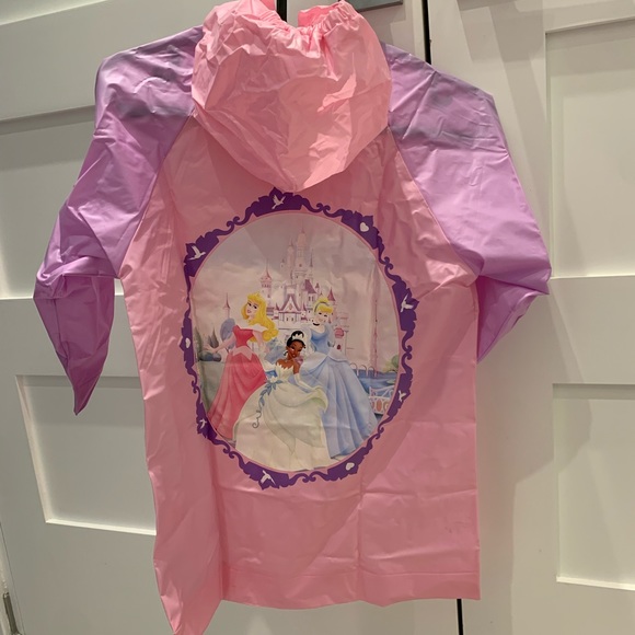 Disney | Jackets & Coats | Disney Princesses Girls Pink Rain Jacket ...
